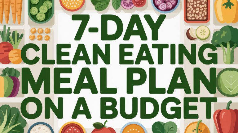 7-Day Clean Eating Meal Plan on a Budget - Clean Eating, Smart Living